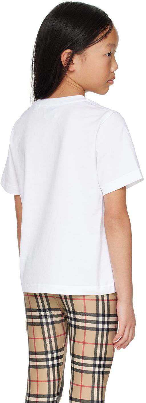 Burberry Kids White Horseferry T-Shirt Burberry