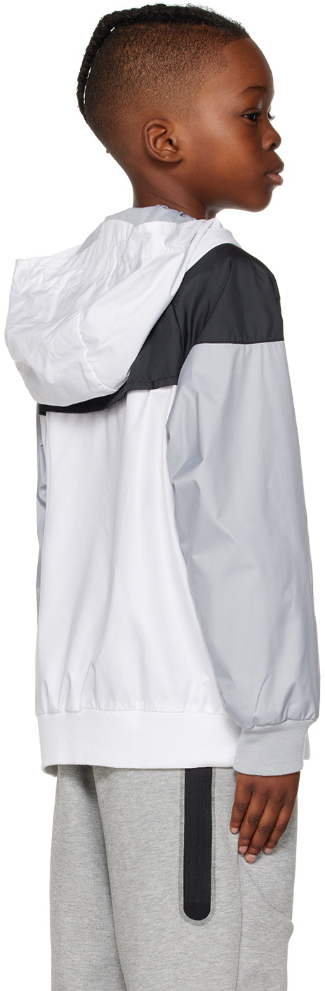 Nike Kids White Windrunner Big Kids Jacket Nike