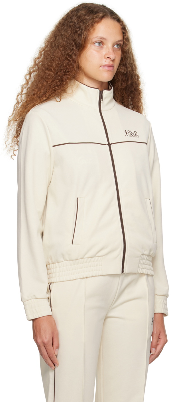 Sporty & Rich SSENSE Exclusive Off-White Track Jacket Sporty & Rich
