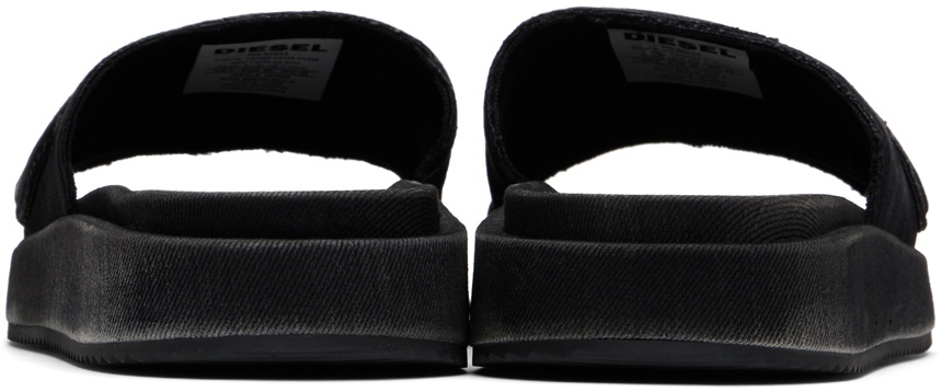 Diesel Black Sa-Slide D Oval Sandals Diesel