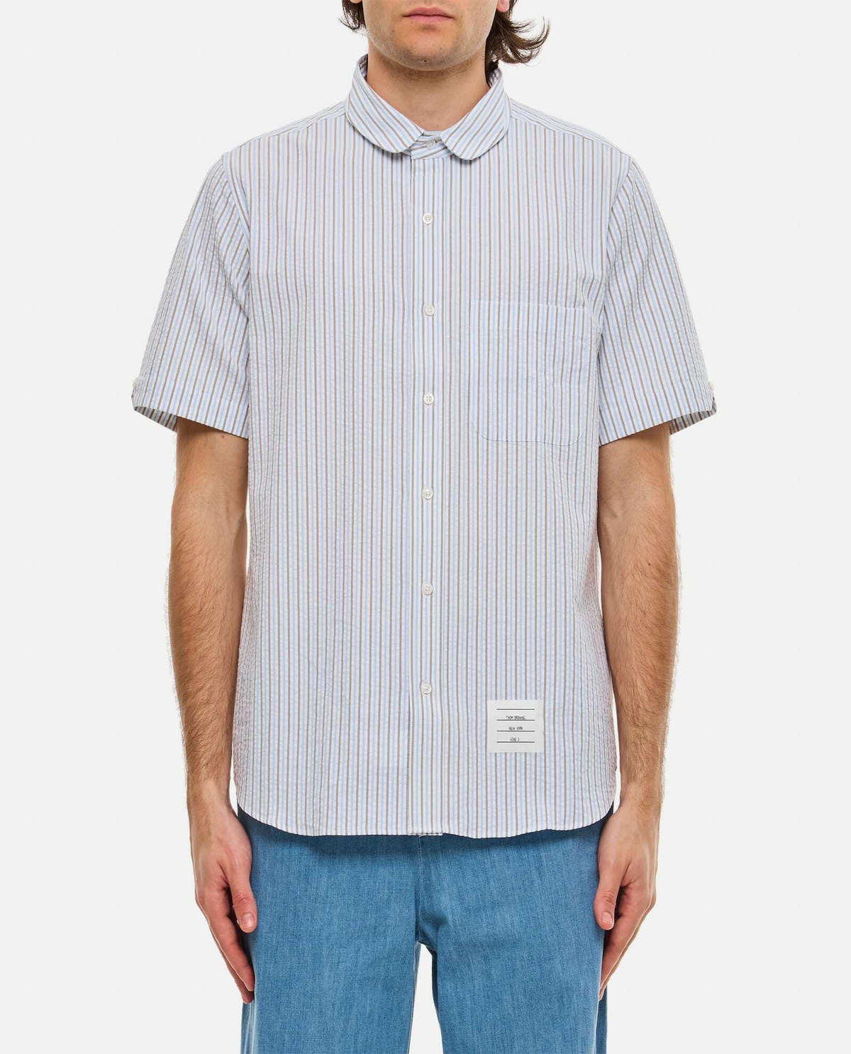 Thom Browne Round Collar Cotton Shirt Thom Browne