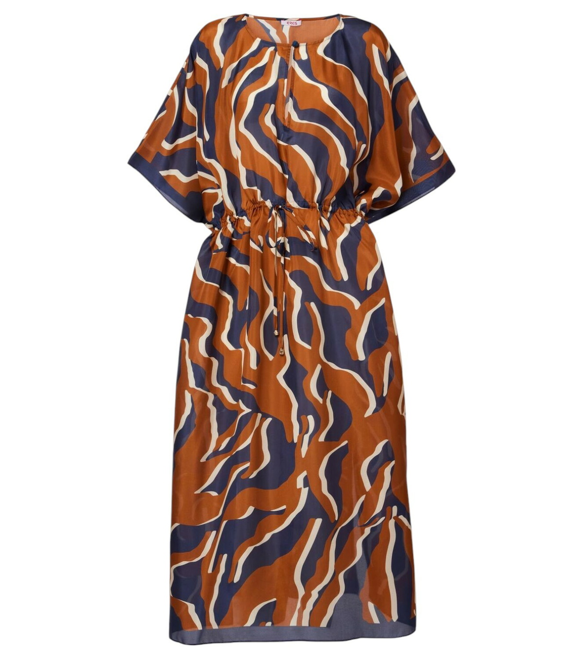 Eres Archipel printed gathered silk kaftan ERES
