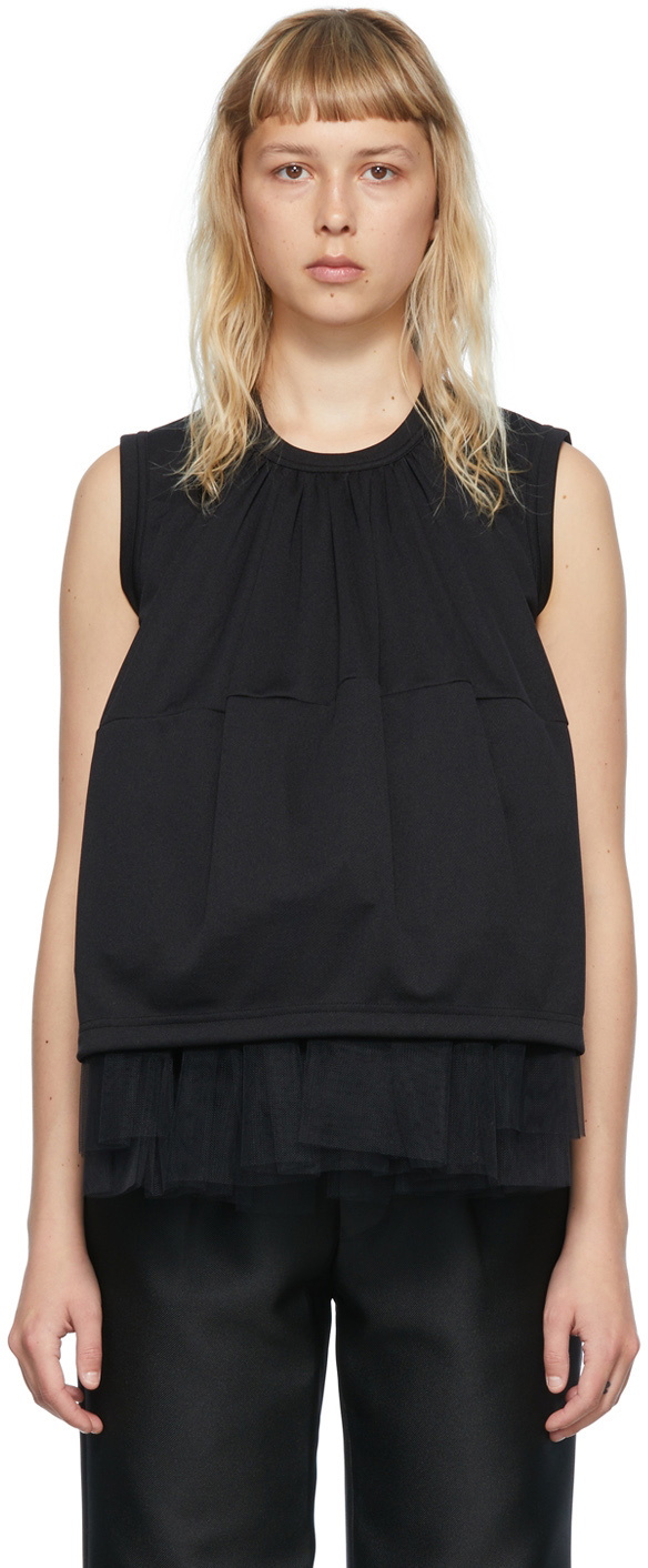 Comme des Garçons Black Polyester Tank Top Comme des Garcons