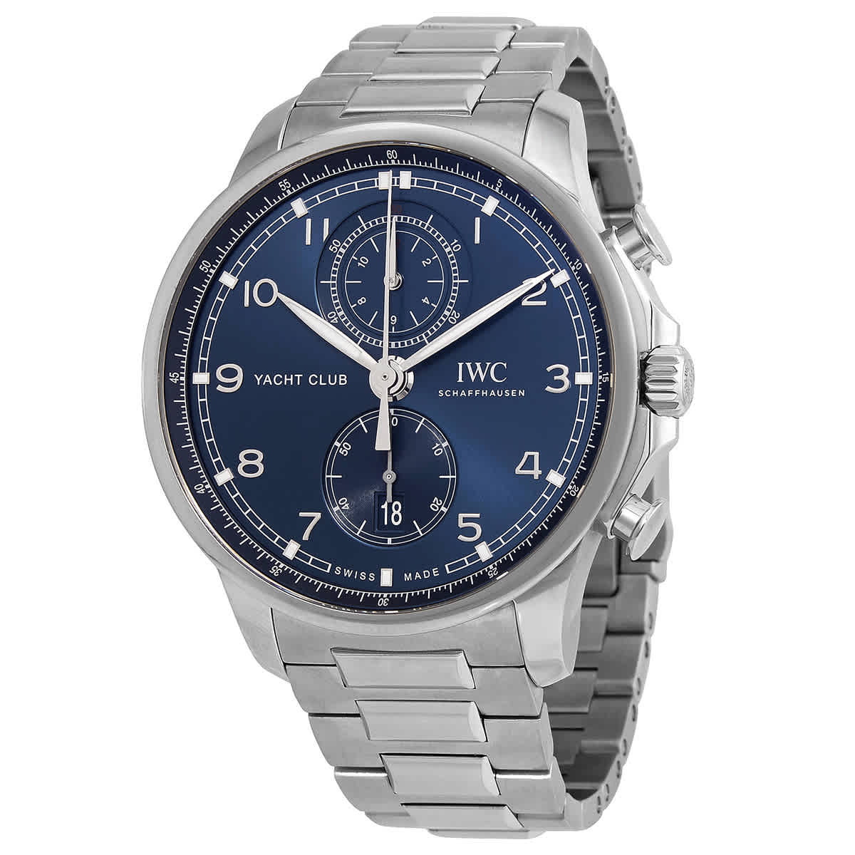 IWC Portugieser Yacht Club Chronograph Automatic Blue Dial Mens Watch ...
