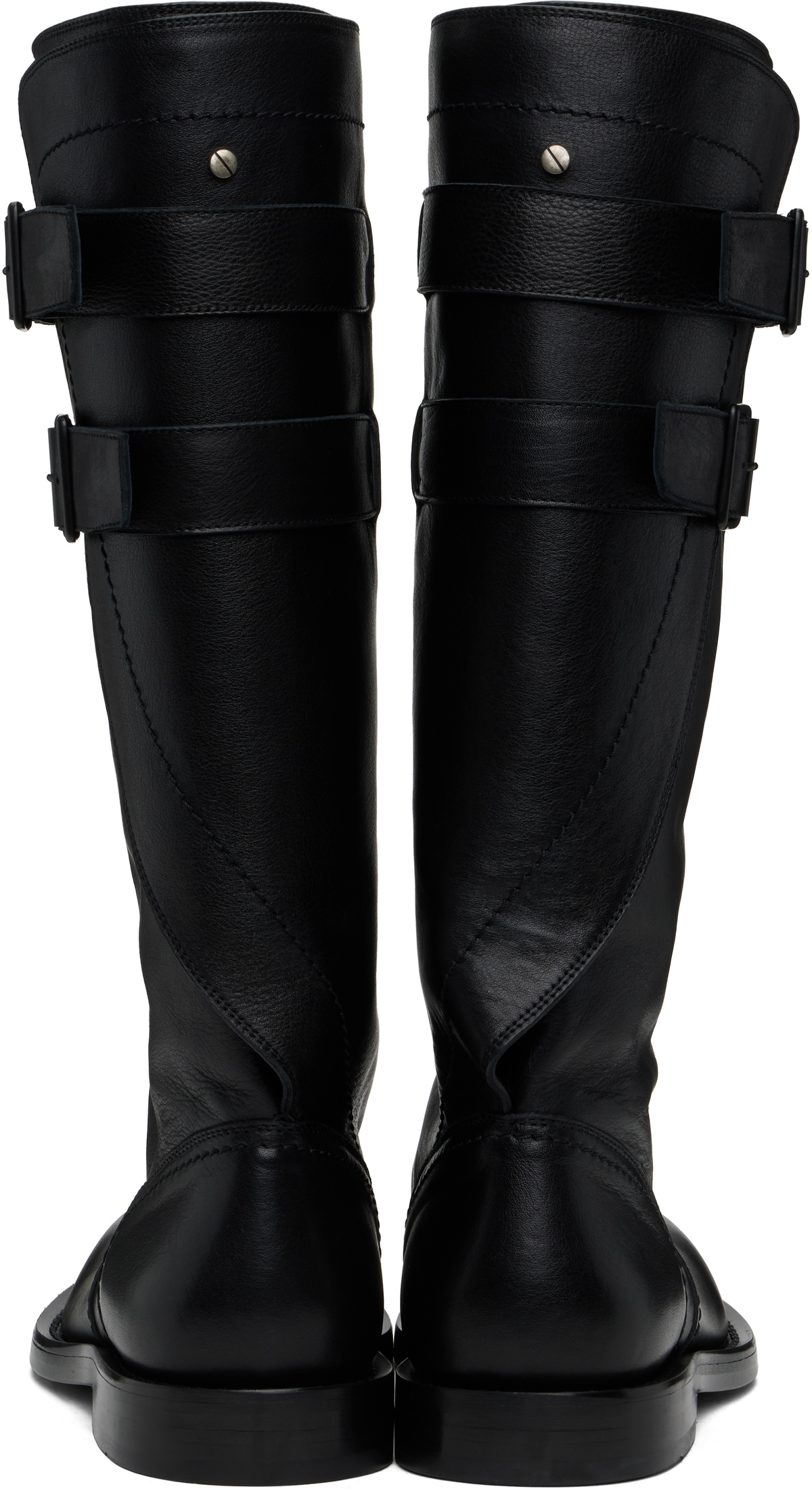 Ann Demeulemeester Black Uplu Biker Boots Ann Demeulemeester