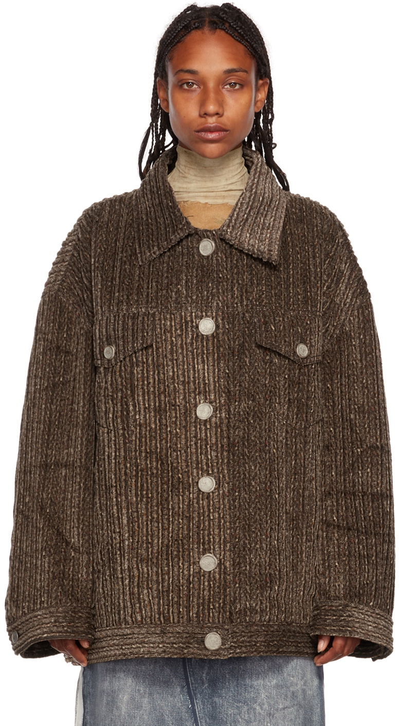 Acne Studios Brown Printed Jacket Acne Studios