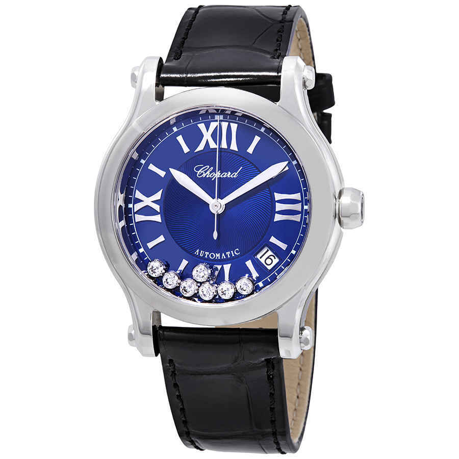Chopard Happy Sport Automatic Blue Diamond Dial Ladies Watch 278559 ...