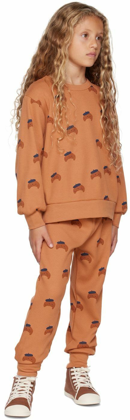 TINYCOTTONS Kids Orange Croissant Sweatshirt TINYCOTTONS