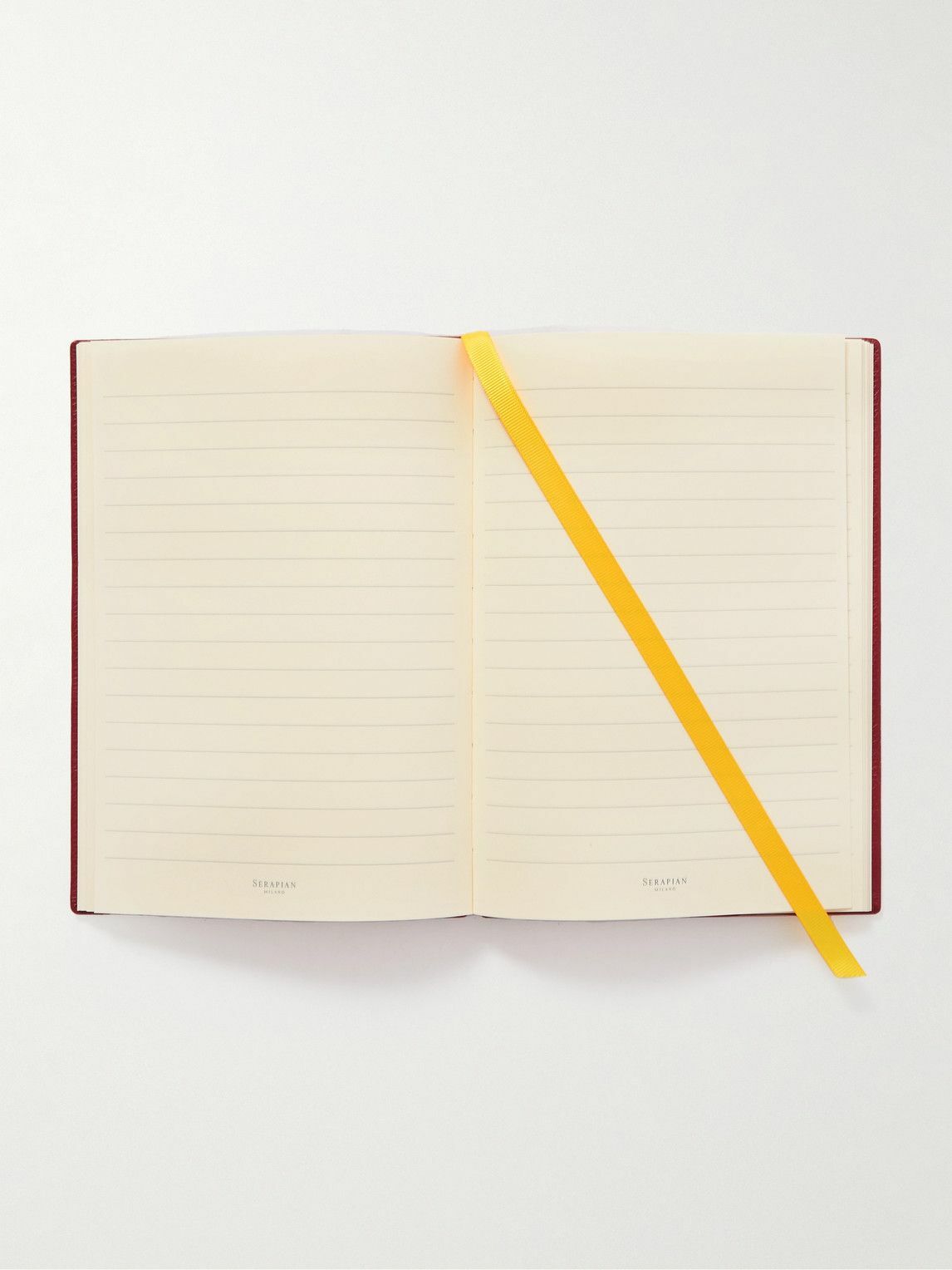 Serapian - Logo-Print Full-Grain Leather Notebook Serapian