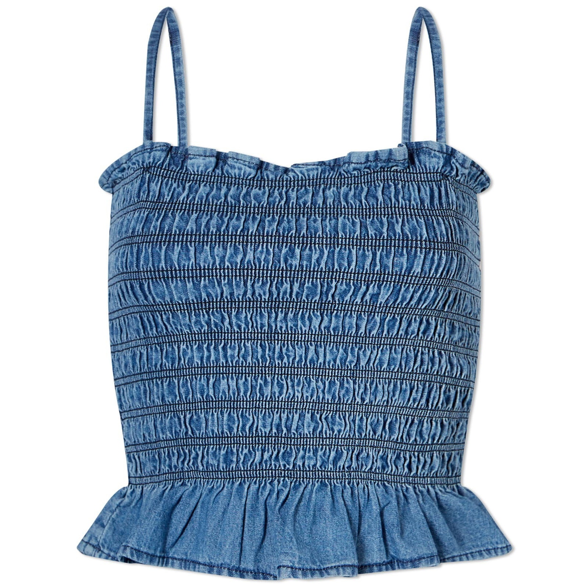 Isabel Marant Étoile Women's Daline Smoked Top in Light Blue Isabel ...