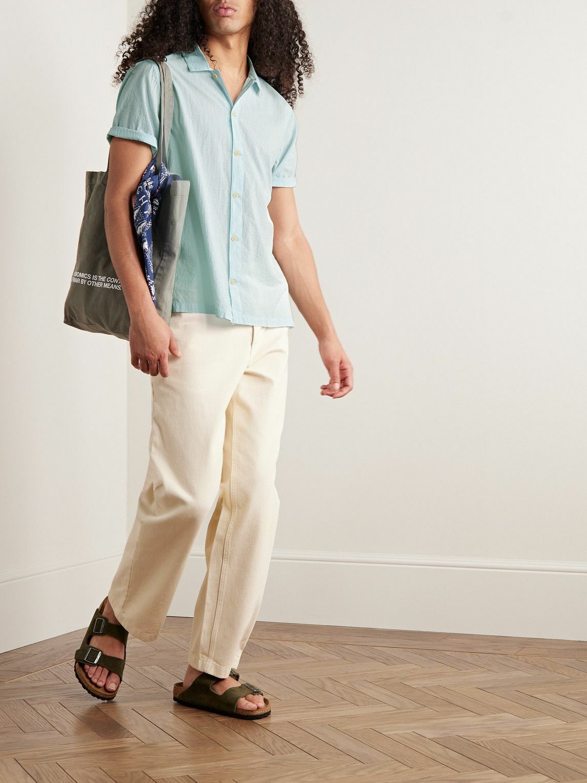 Folk - Gabe Cotton-Blend Shirt - Blue Folk