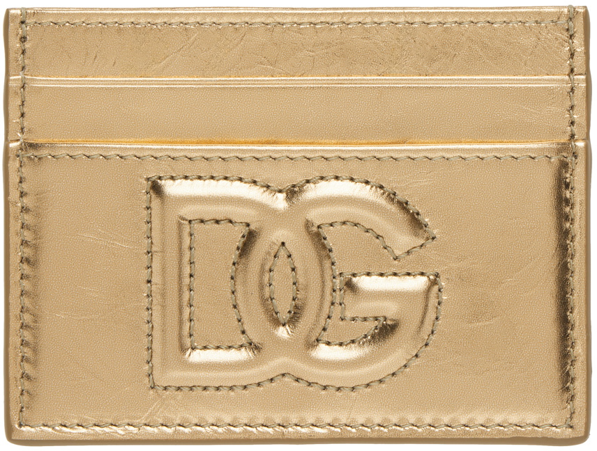 Dolce & Gabbana Gold DG Logo Card Holder Dolce & Gabbana