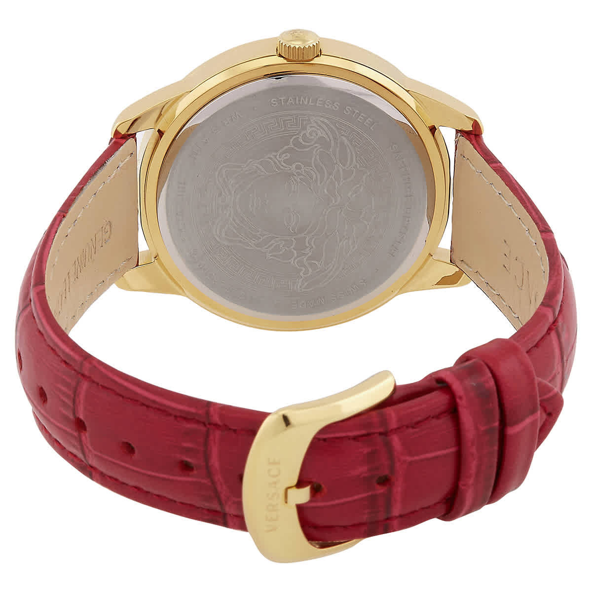 Versace Greca Signature Quartz Red Dial Ladies Watch VEVC00921 Versace