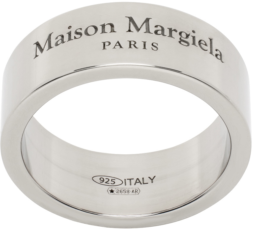 Maison Margiela Silver Engraved Ring Maison Margiela