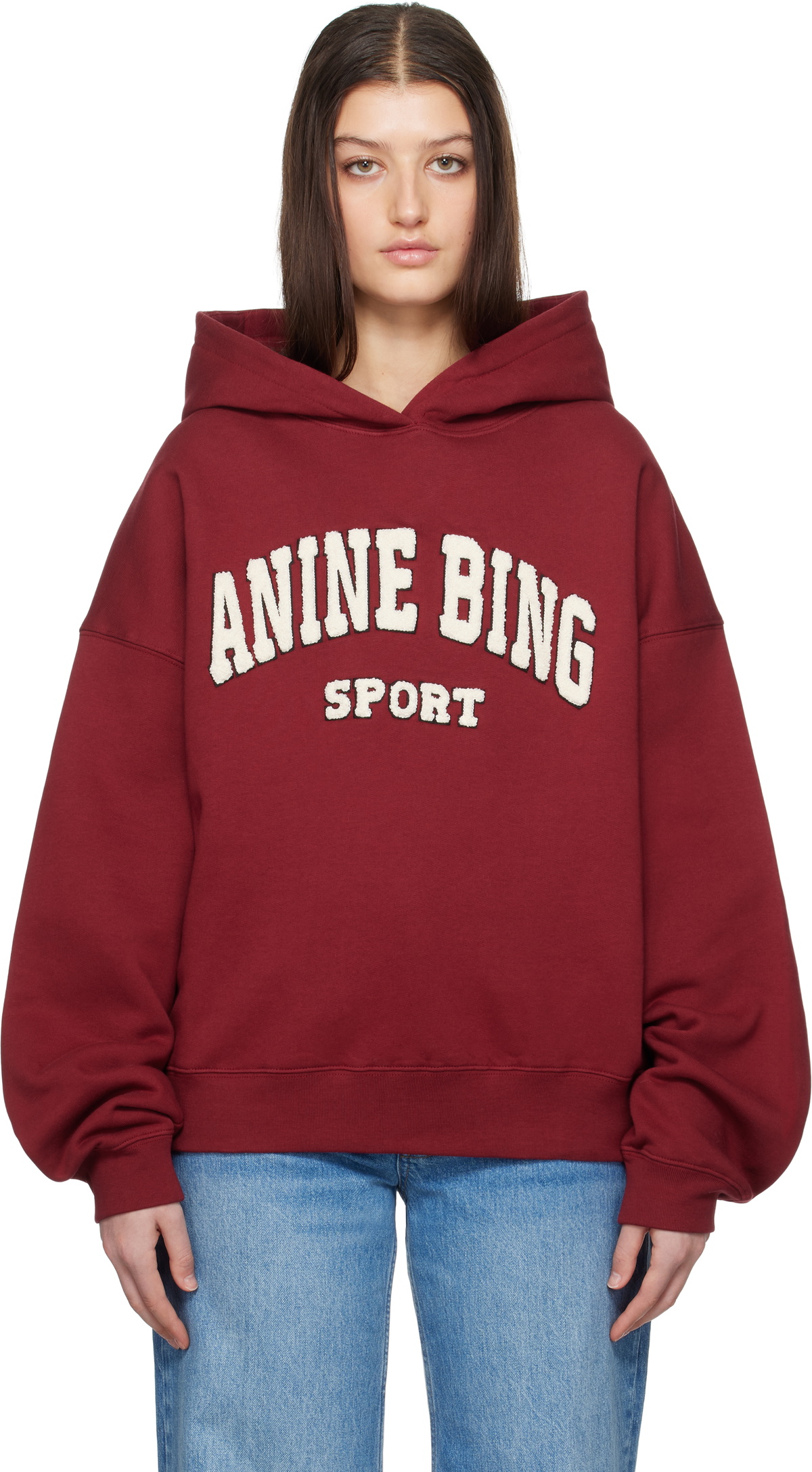 ANINE BING Red Alec 'Sport' Hoodie ANINE BING