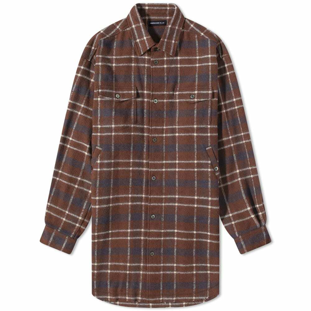 Undercover Men's Check Overshirt in BrownCk Undercover