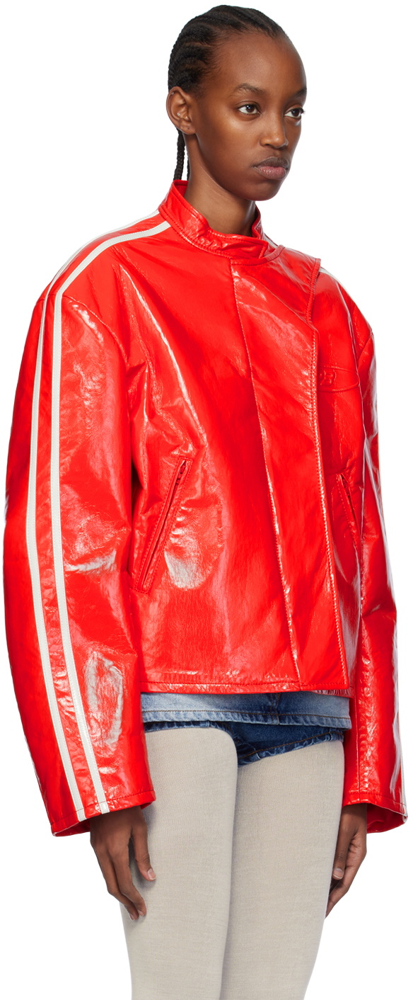 Pushbutton Red Moto Jacket Pushbutton