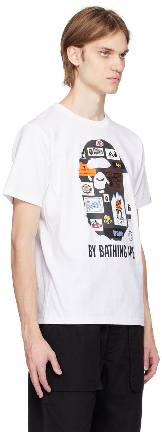 BAPE White Multi Label T-Shirt A Bathing Ape