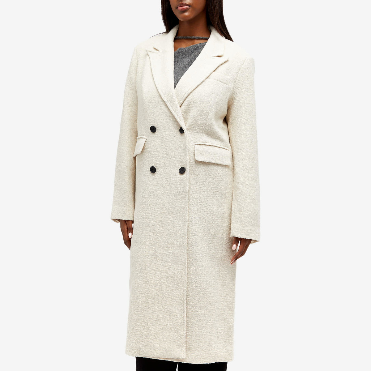 Meotine Women's Miley Boucle Coat in Creme Meotine