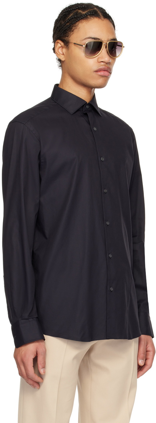 ZEGNA Navy Button Shirt Zegna