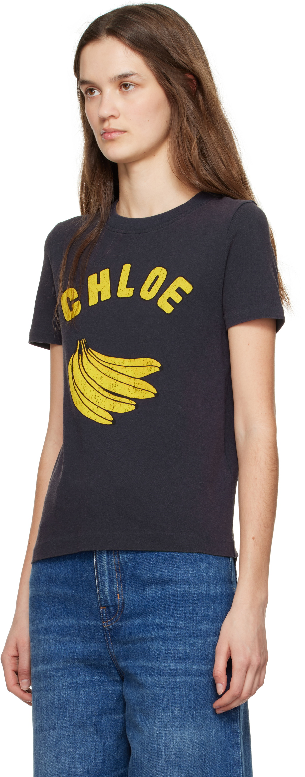 Chloé Navy Baby Fit Logo T-shirt Chloe