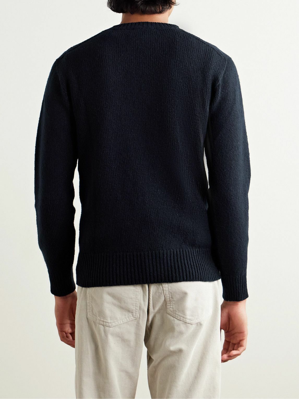 Inis Meáin - Merino Wool and Cashmere-Blend Sweater - Blue Inis Meáin