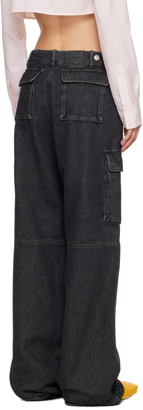Coperni Black Faded Denim Cargo Pants Coperni