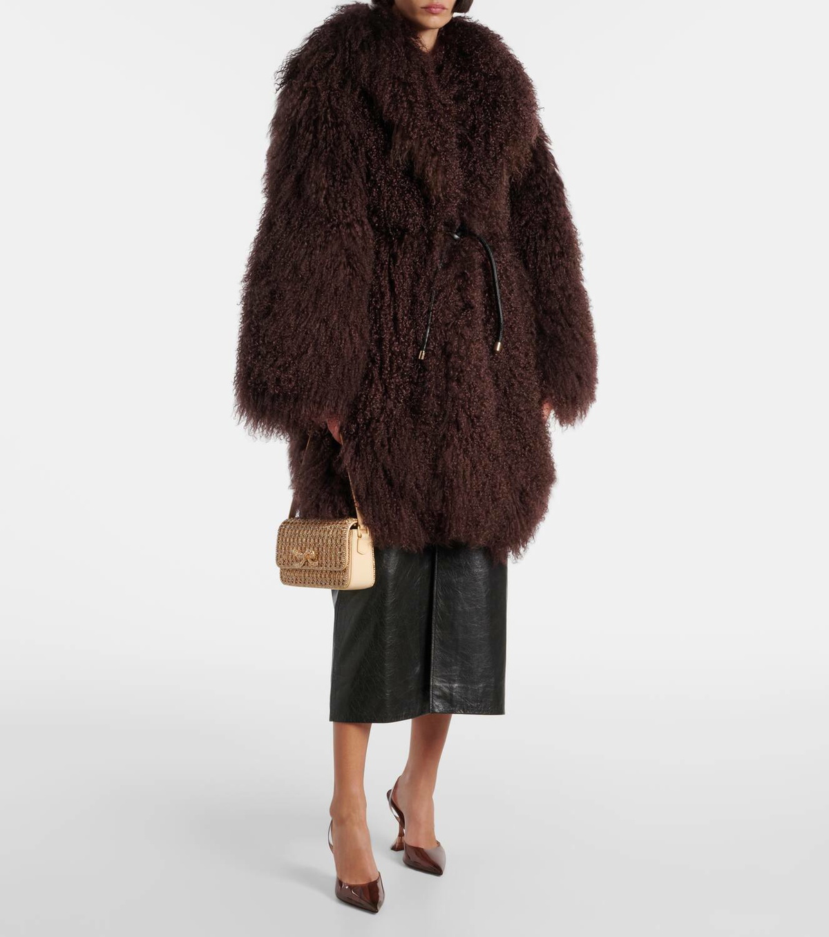 Self-Portrait Shearling coat Self-Portrait
