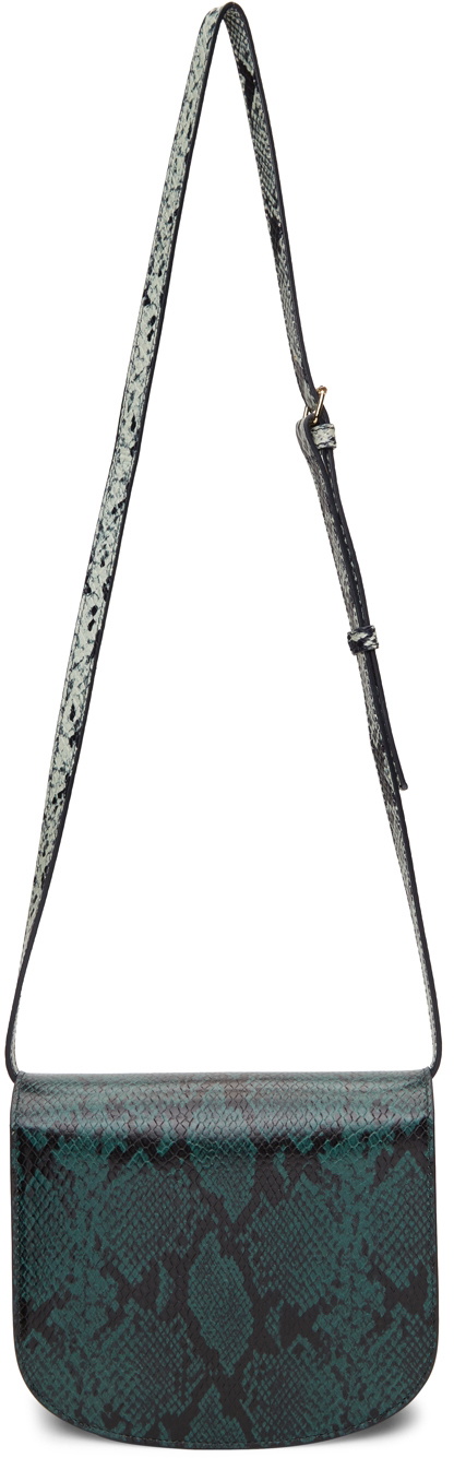 A.P.C. Green & Black Snake Dina Bag A.P.C.