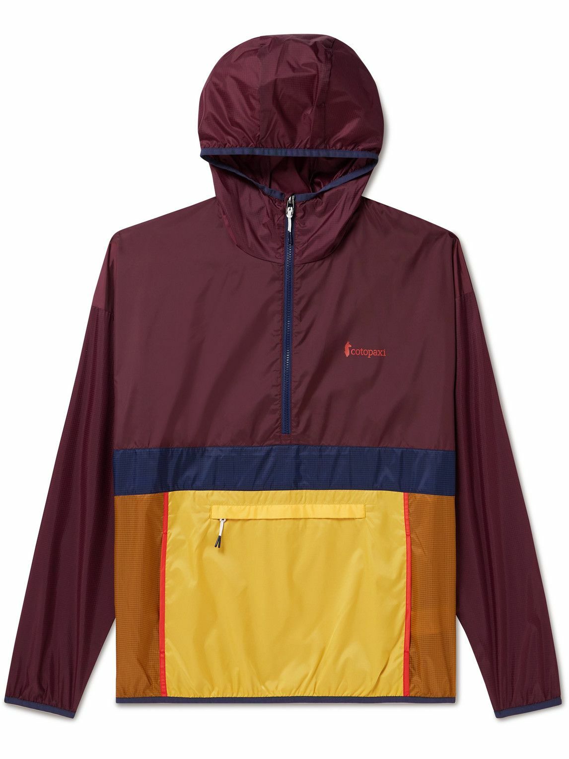 Cotopaxi - Teca Packable Colour-Block Shell Hooded Half-Zip Jacket ...