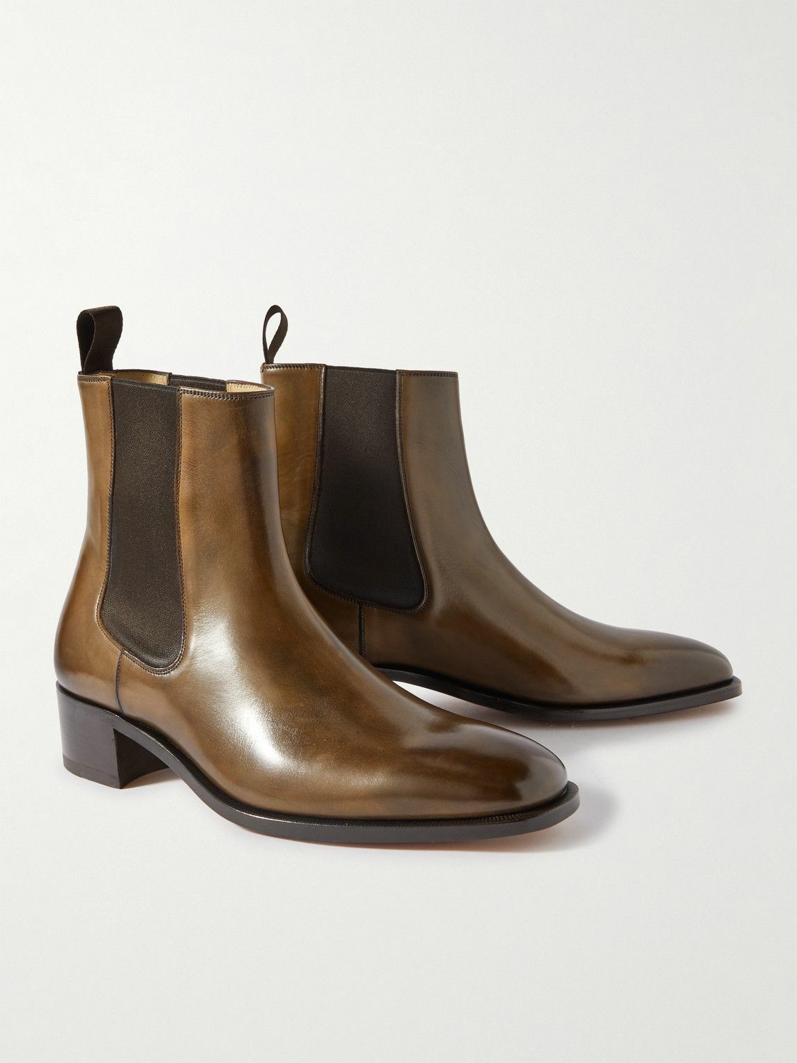 TOM FORD - Alec Burnished-Leather Chelsea Boots - Brown TOM FORD