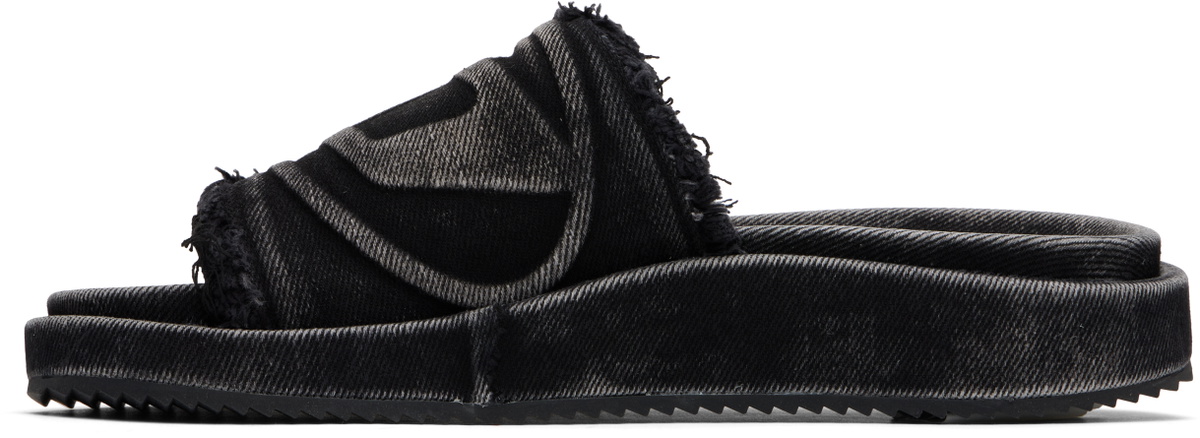 Diesel Black Sa-Slide D Oval Sandals Diesel