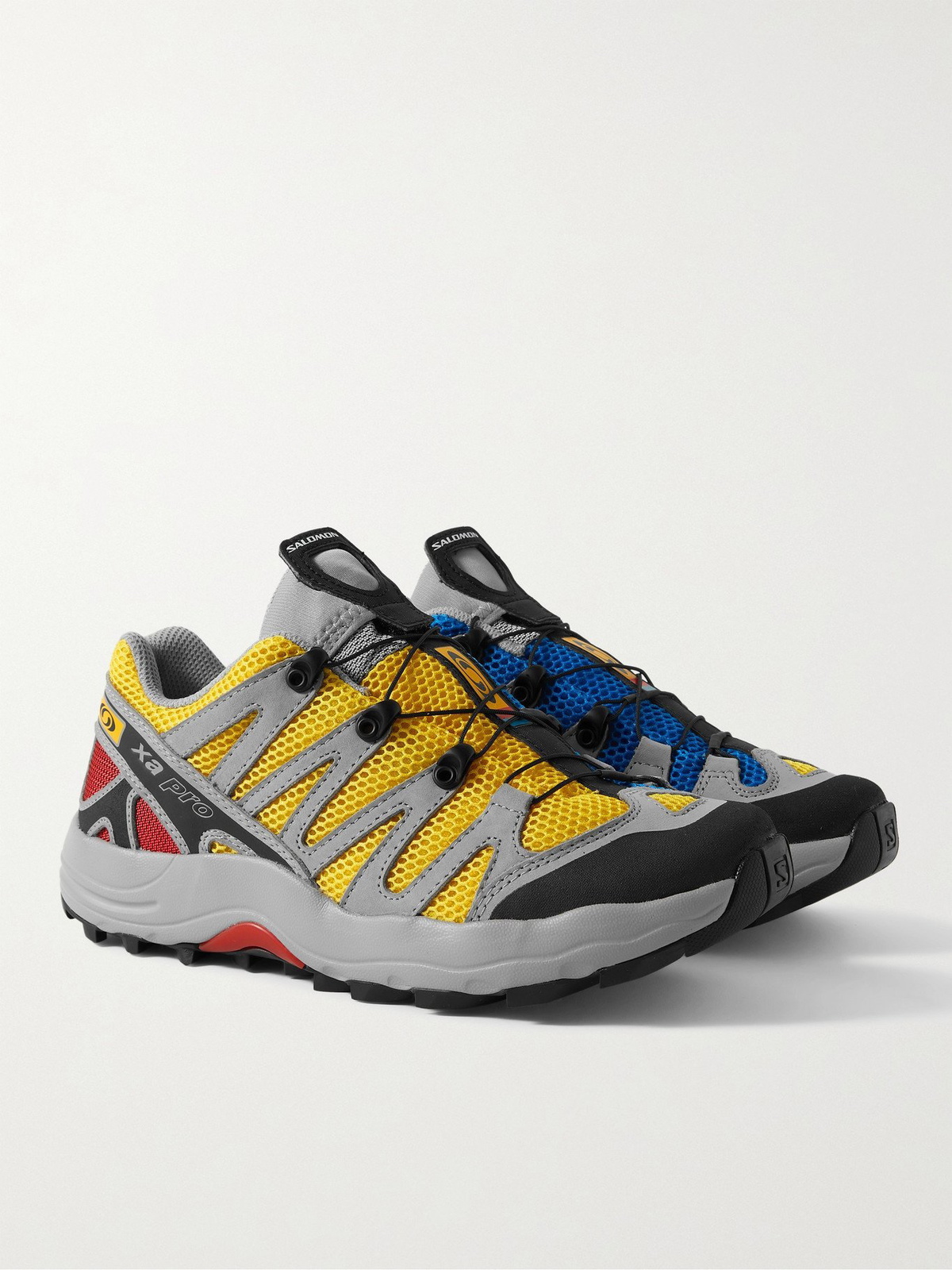 SALOMON - XA-Pro 1 Advanced Suede-Trimmed Mesh Running Sneakers ...