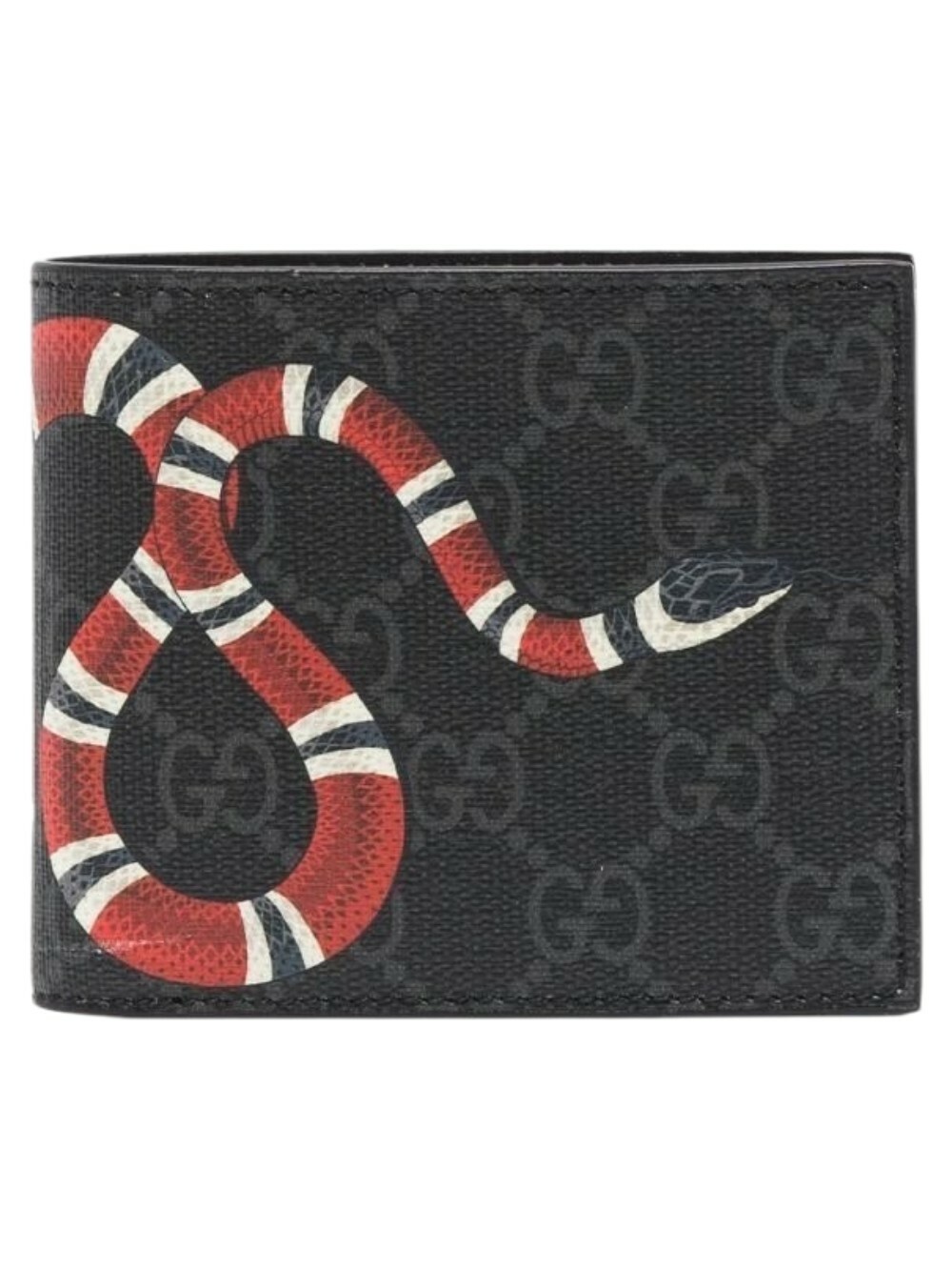 Gucci Black Kingsnake GG Supreme Wallet Gucci
