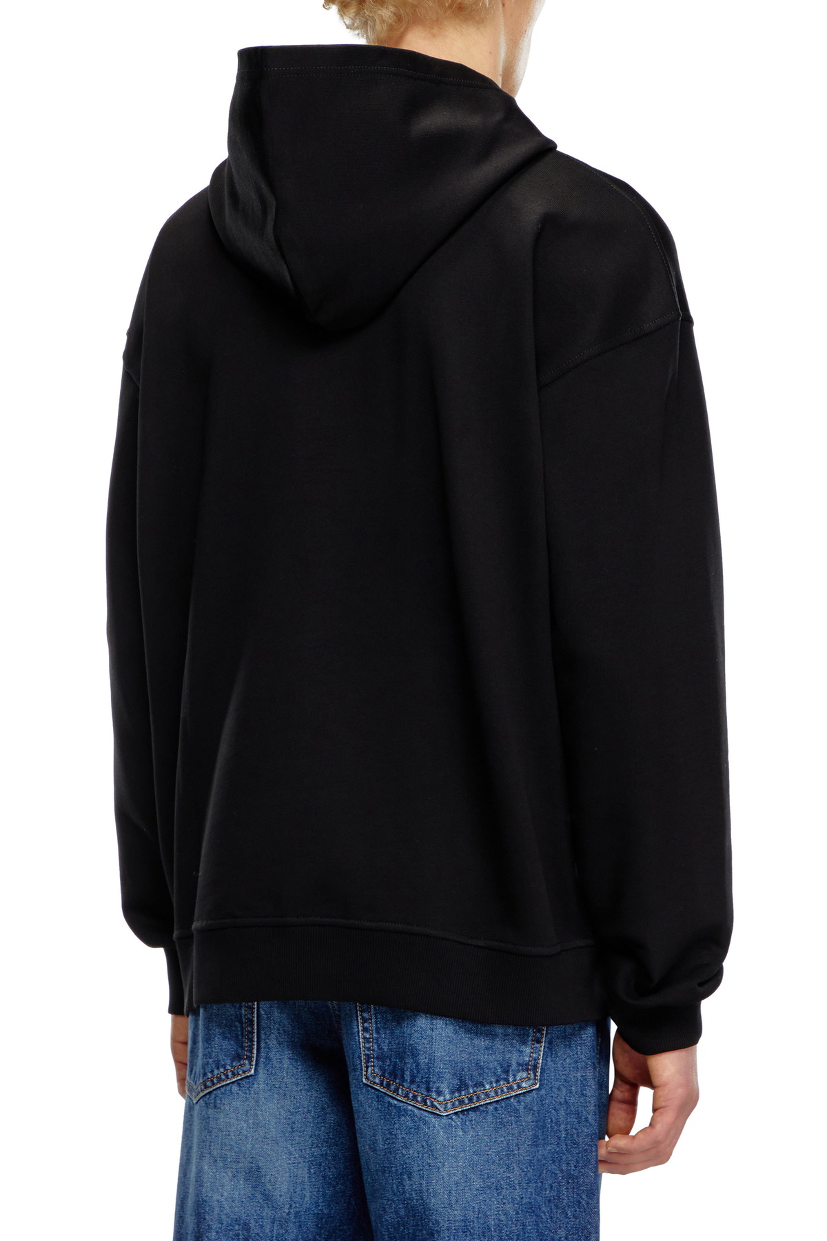 Diesel Hoodie with embroidered Diesel patches - Sweaters Mens in Black ...