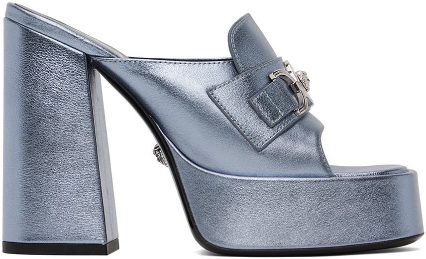 Versace Blue Medusa '95 Heeled Sandals Versace