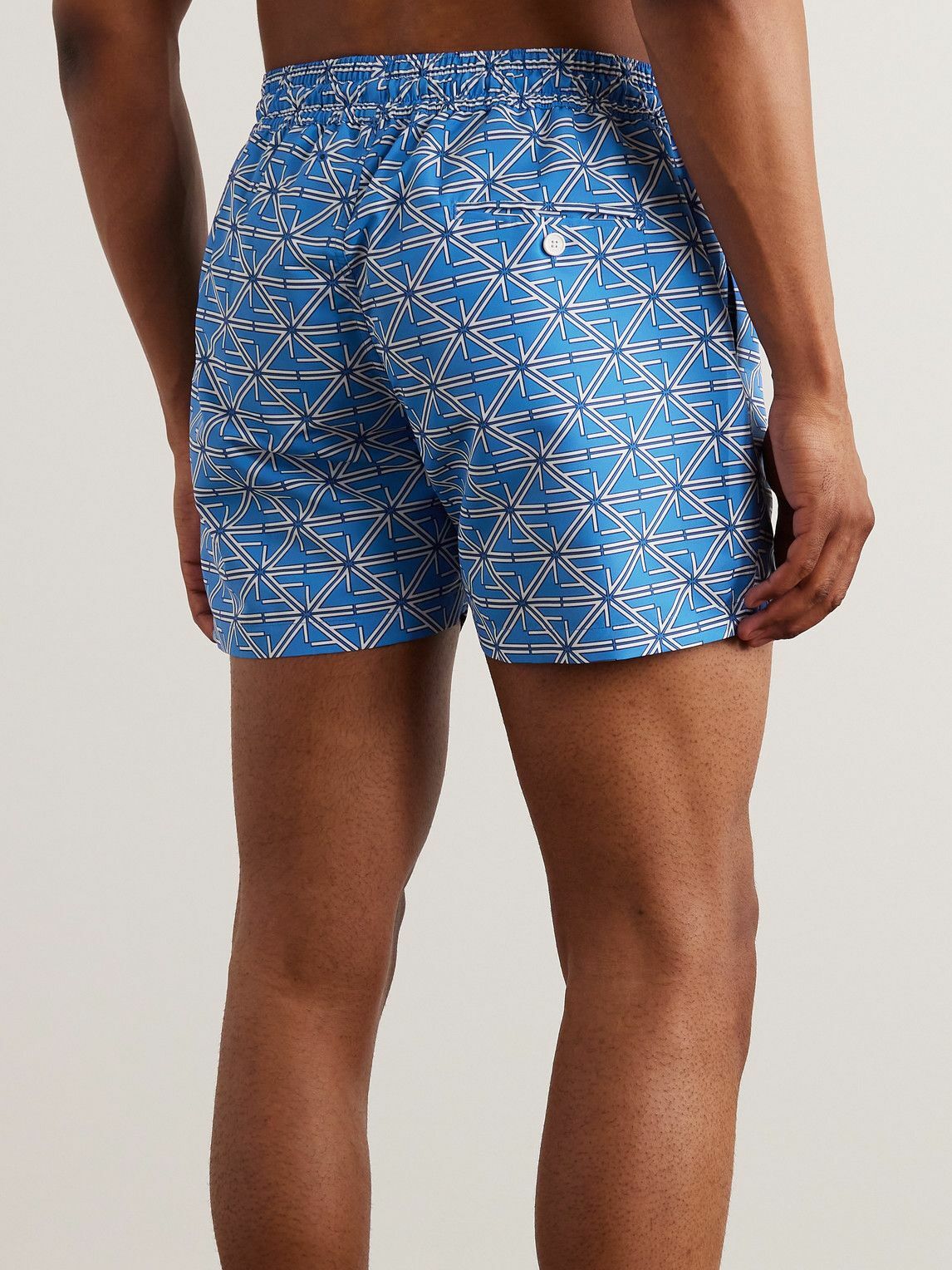 Frescobol Carioca - Printed Swim Shorts - Blue Frescobol Carioca