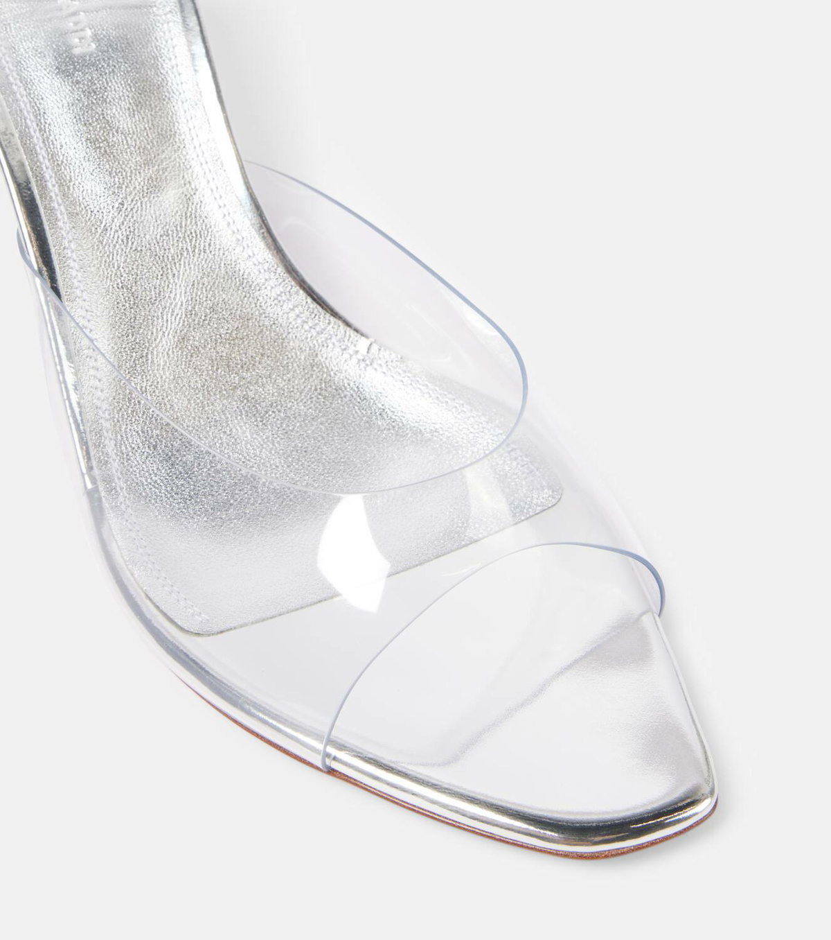 Amina Muaddi Alexa Glass 60 PVC mules Amina Muaddi