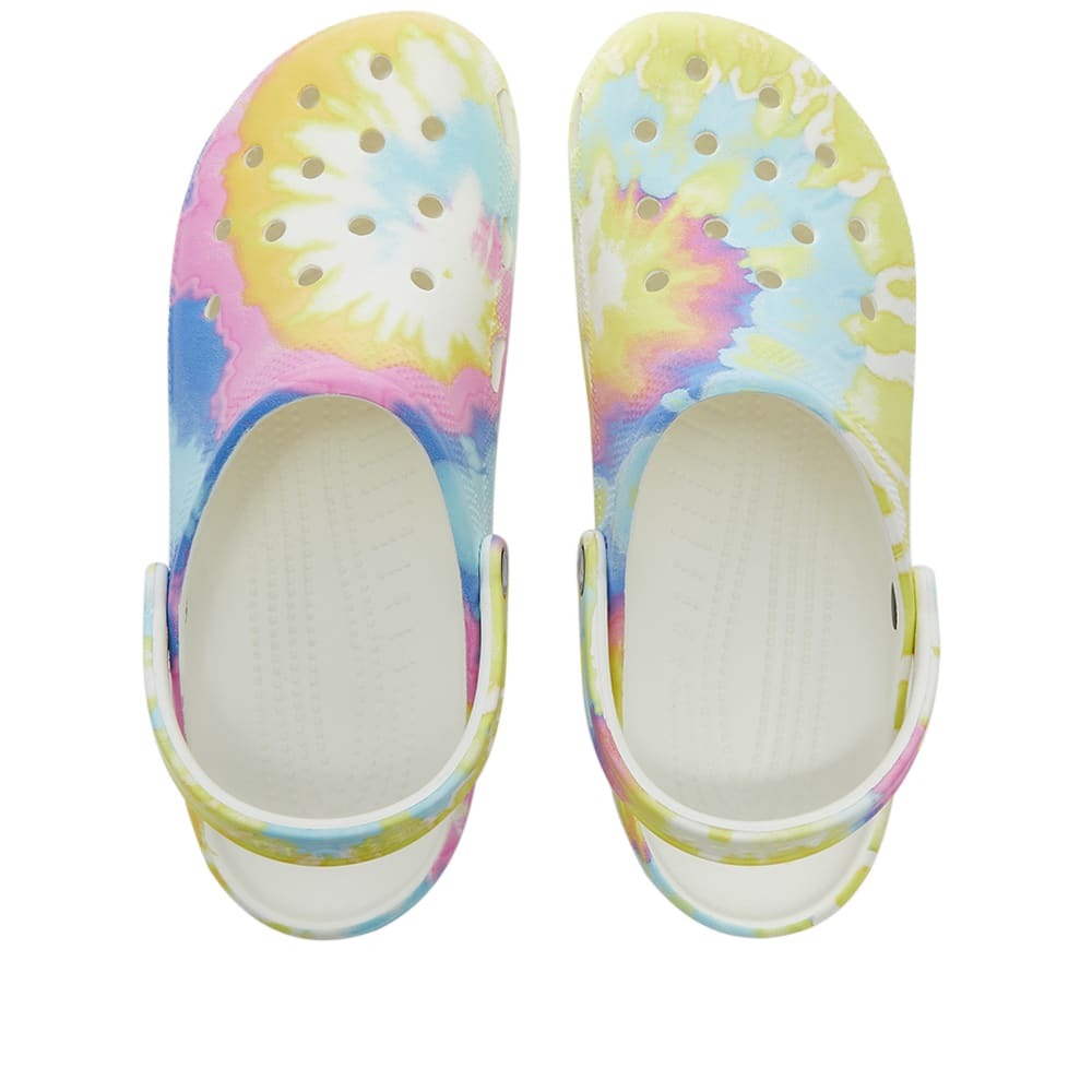 Crocs Classic Tie Dye Graphic Clog in White/Multi Crocs