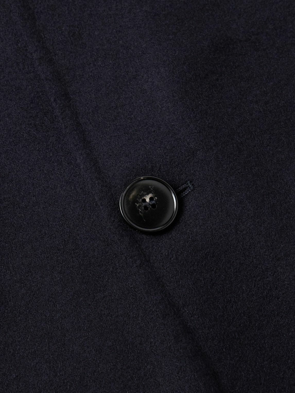 Canali - Wool and Cashmere-Blend Felt Overcoat - Blue Canali