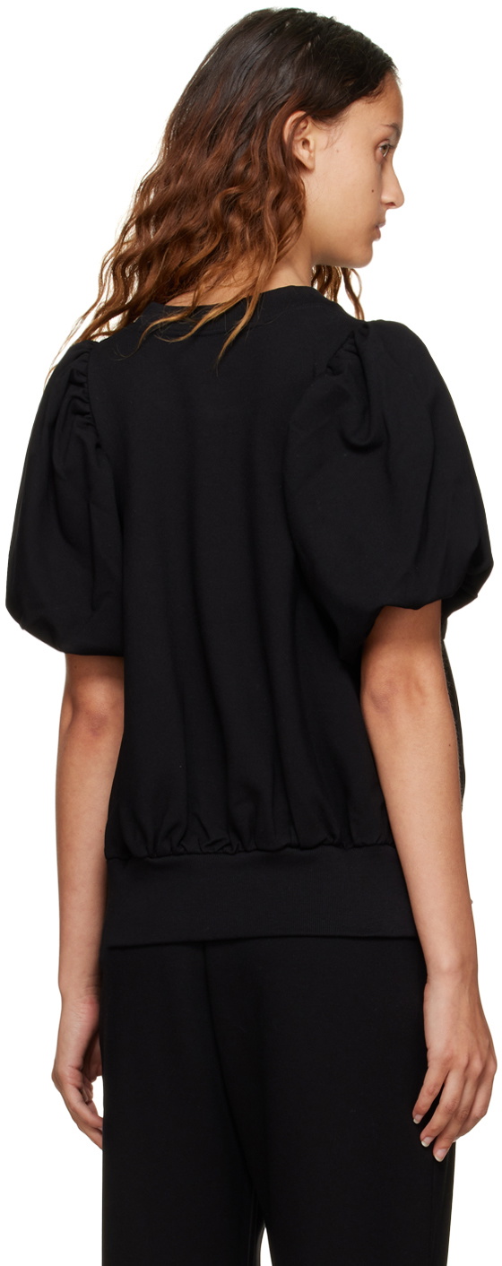 Simone Rocha Black Inverted Puff Sleeve Sweatshirt Simone Rocha