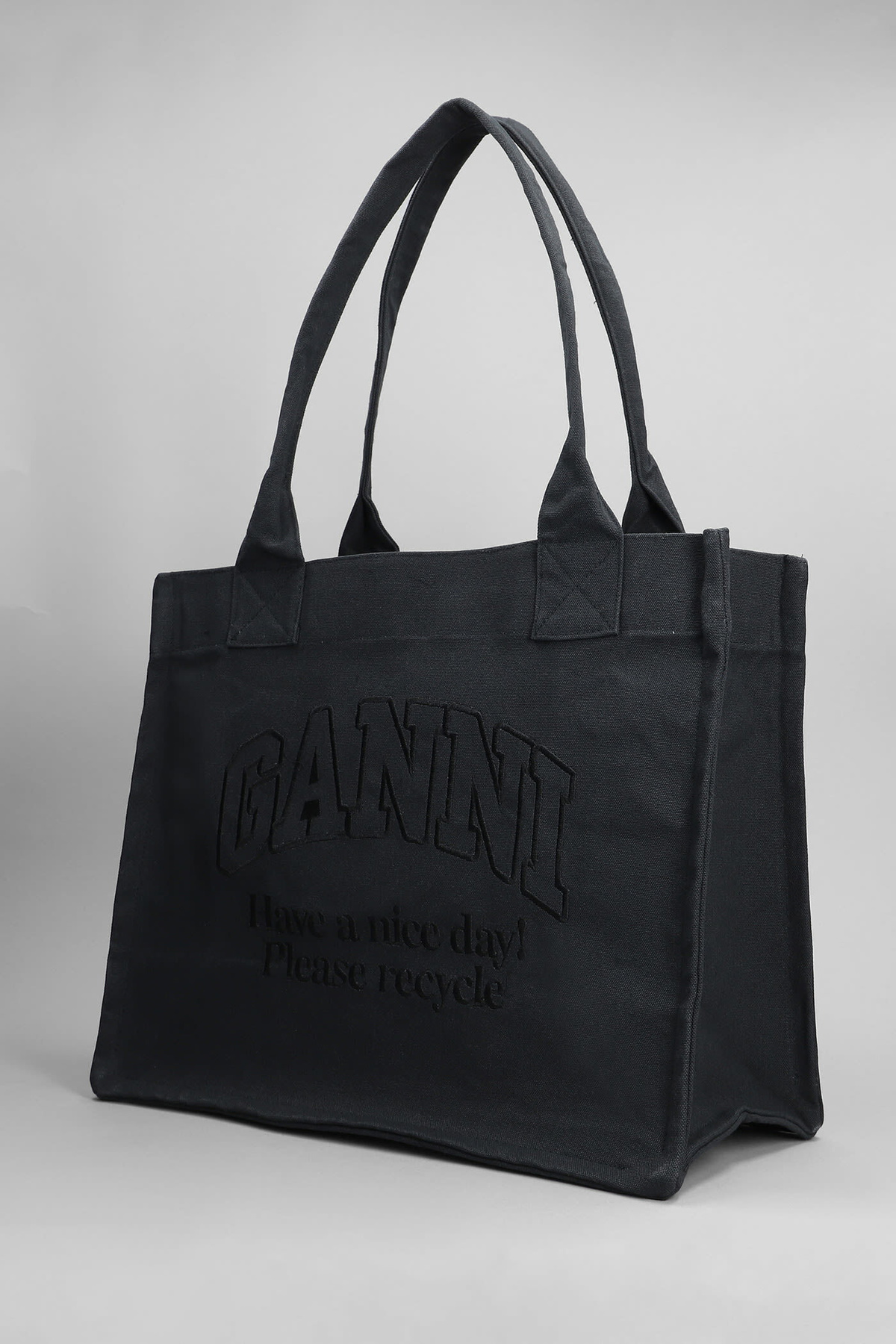 Ganni Large Tote Bag With Logo GANNI