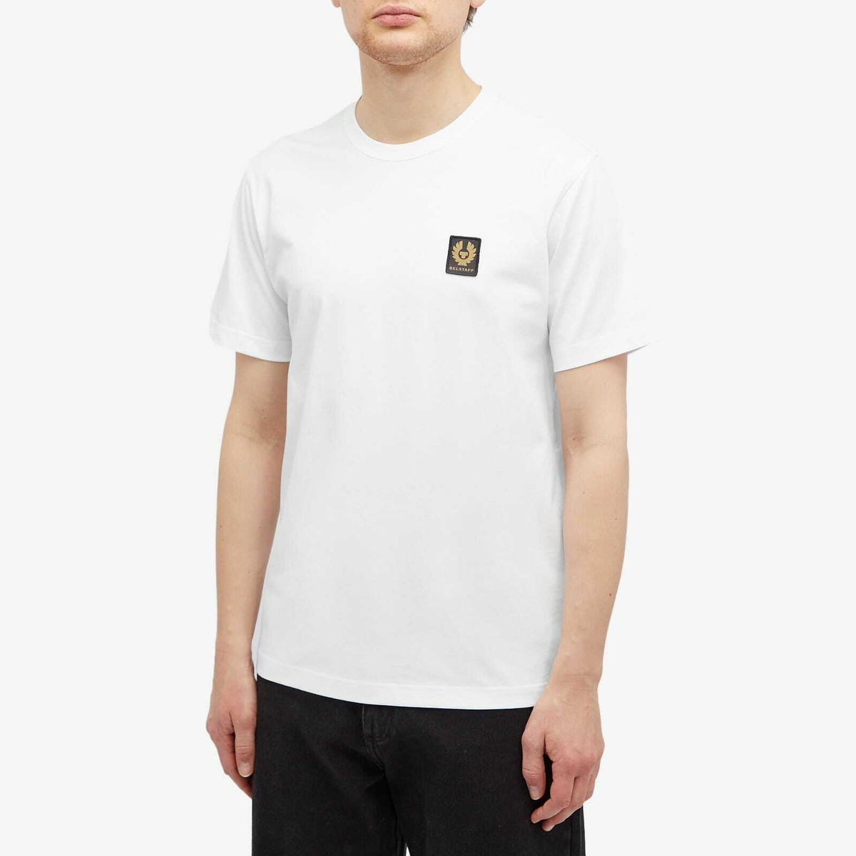 Belstaff Men's Patch Logo T-Shirt in White Belstaff