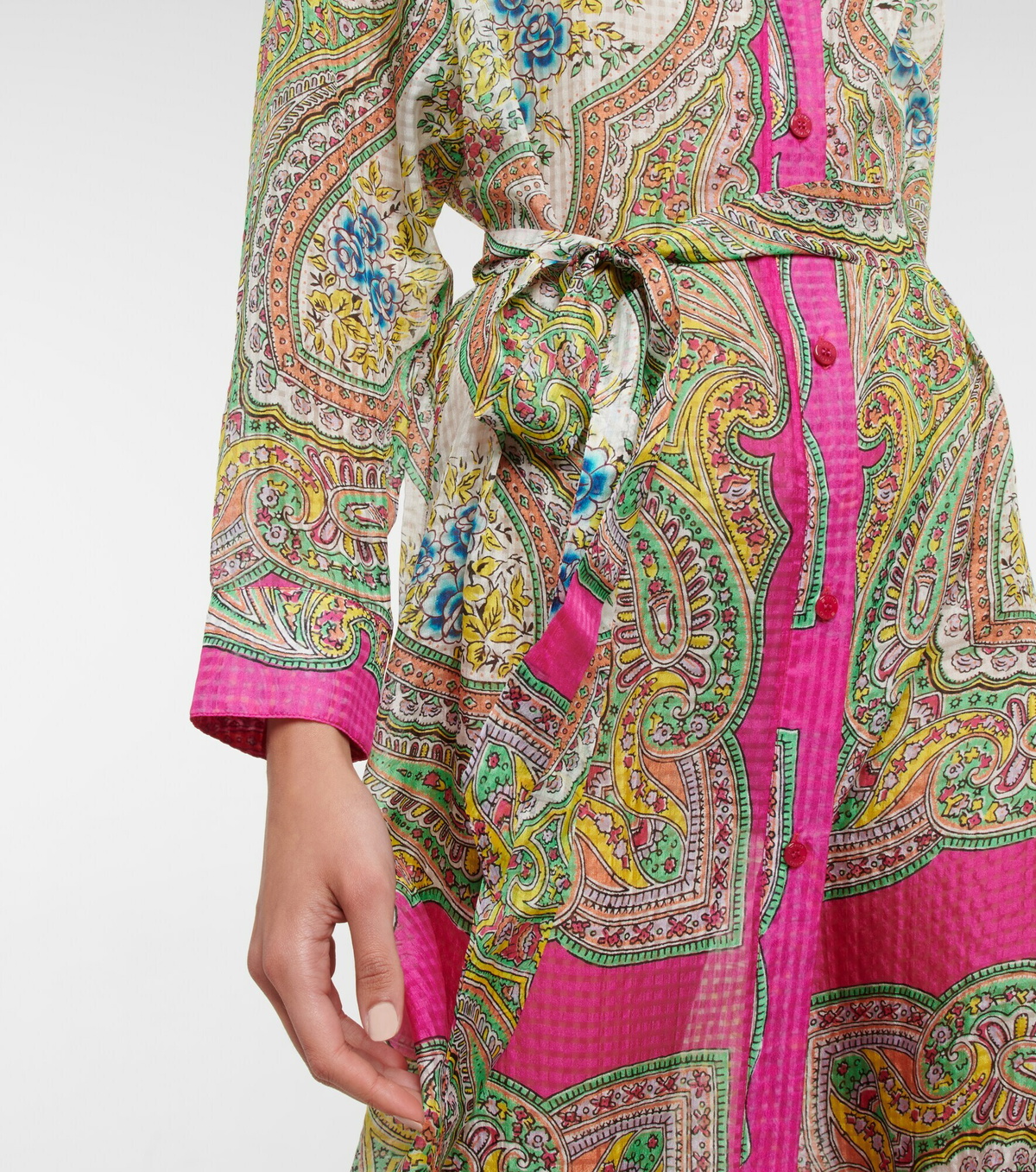 Etro - Paisley maxi shirt dress Etro