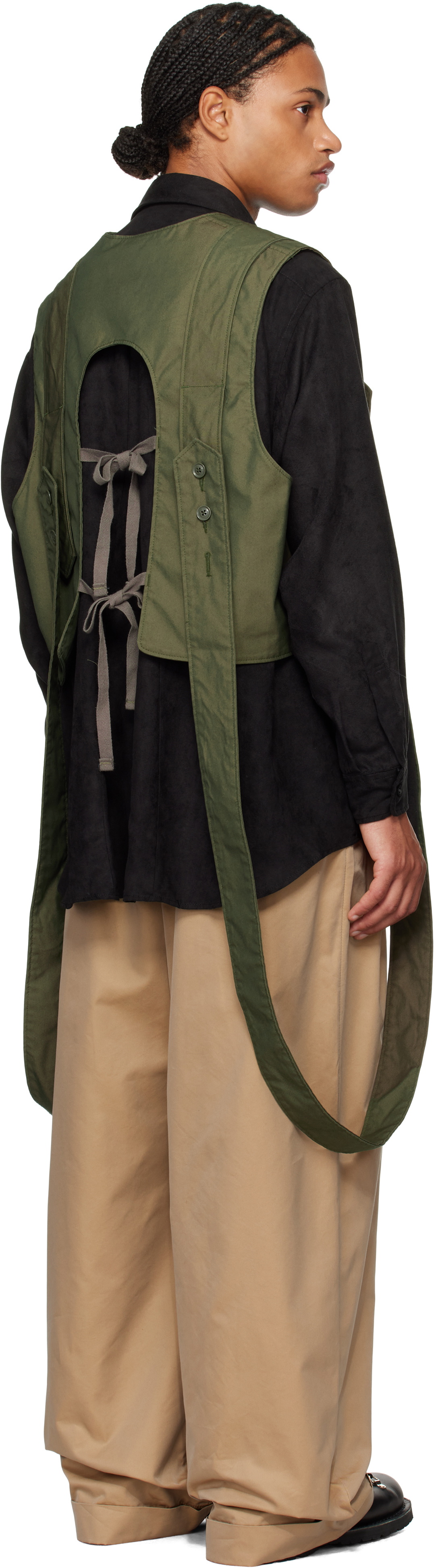 Engineered Garments Khaki Harness Vest Engineered Garments