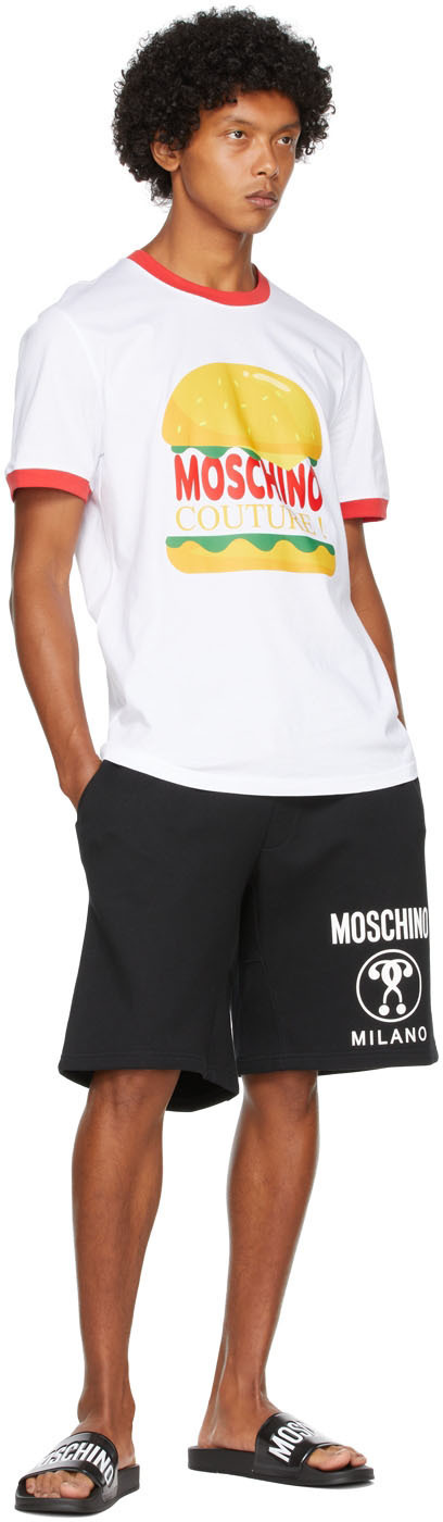 Moschino Black Logo Pool Slides Moschino