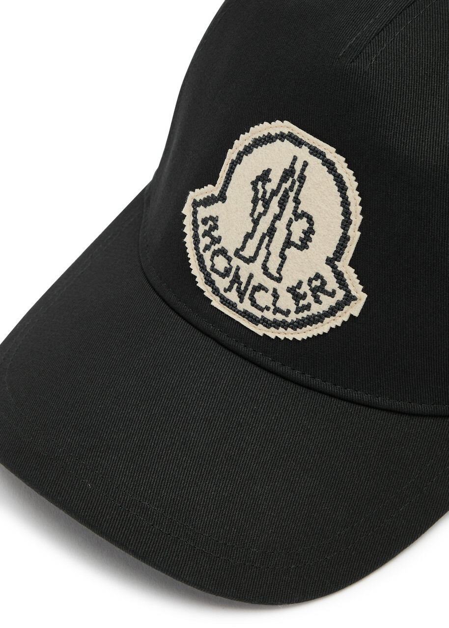 Moncler Logo Cotton cap - Black - One Size Moncler