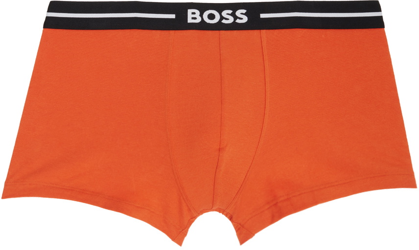 BOSS Three-Pack Black & Orange Boxers BOSS