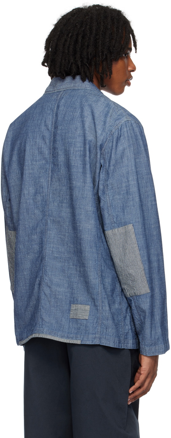 Universal Works Indigo Patched Bakers Jacket Universal Works