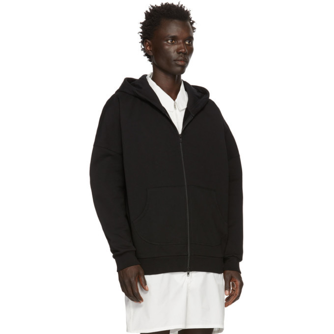 Random Identities Black Embroidered Zip-Up Hoodie Random Identities
